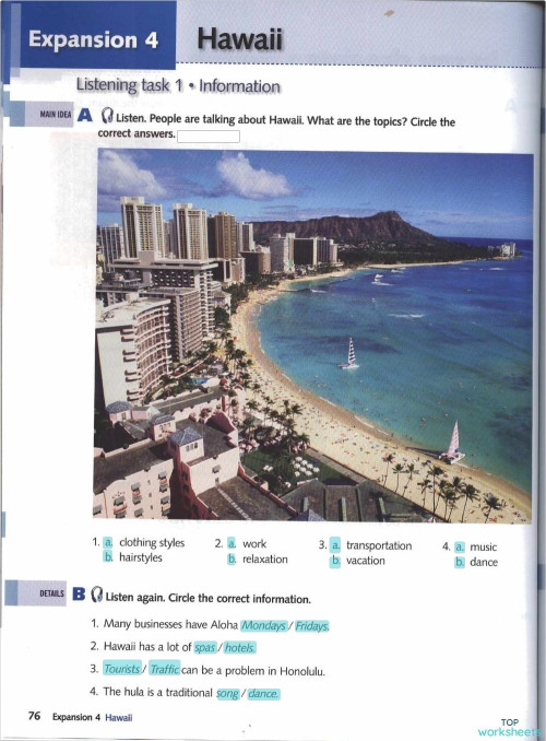 Avtive listening 2 part 5. Interactive worksheet | TopWorksheets