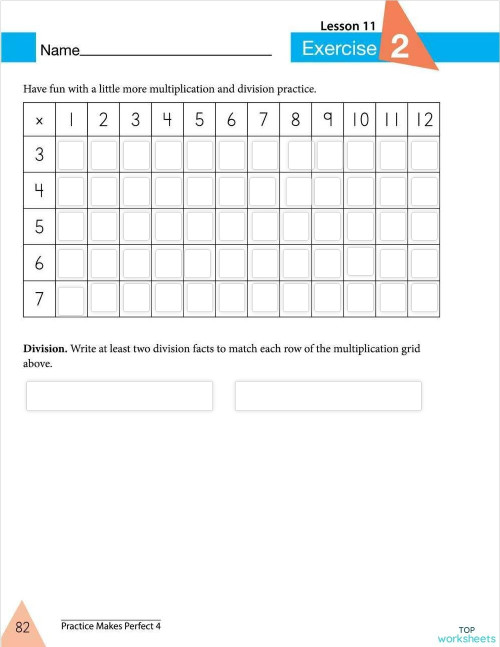 Lesson 11: Exercise 2 Pg 82. Interactive worksheet | TopWorksheets