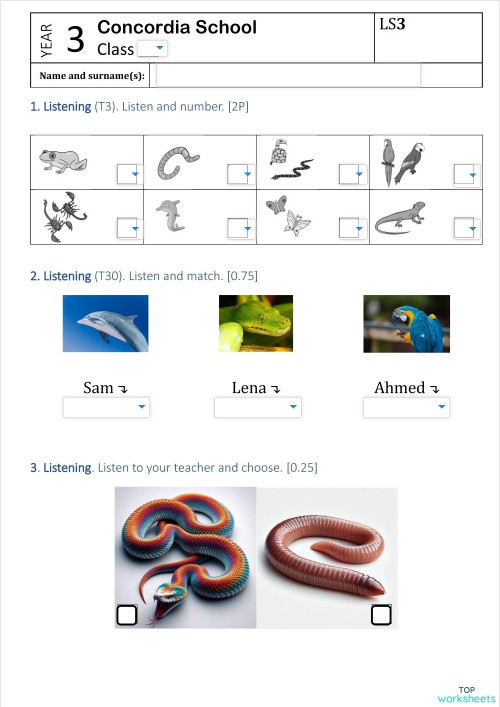 3 - wild animals - to be (OU U1). Interactive worksheet | TopWorksheets