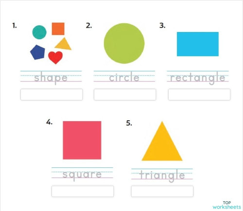 Classroom shapes. Interactive worksheet | TopWorksheets
