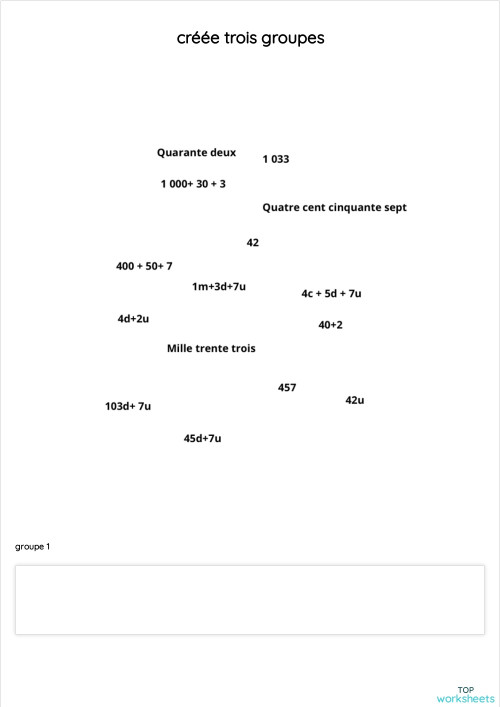 Mathématiques : fiches interactives et exercices en ligne | TopWorksheets