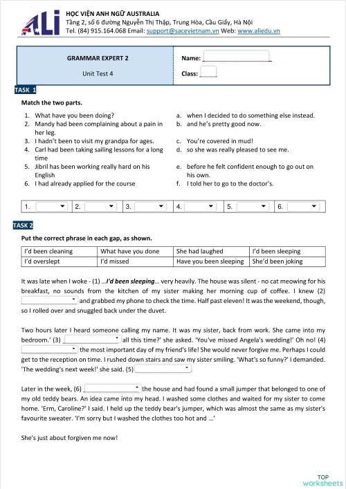 EG2_Unit Test 4. Interactive worksheet | TopWorksheets