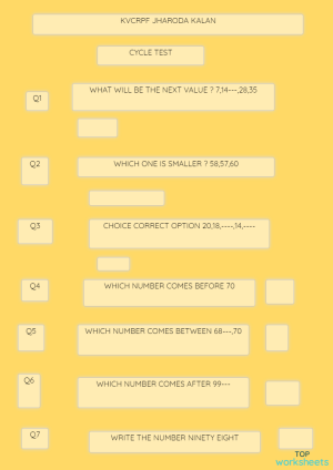CYCLE TEST. Interactive worksheet | TopWorksheets