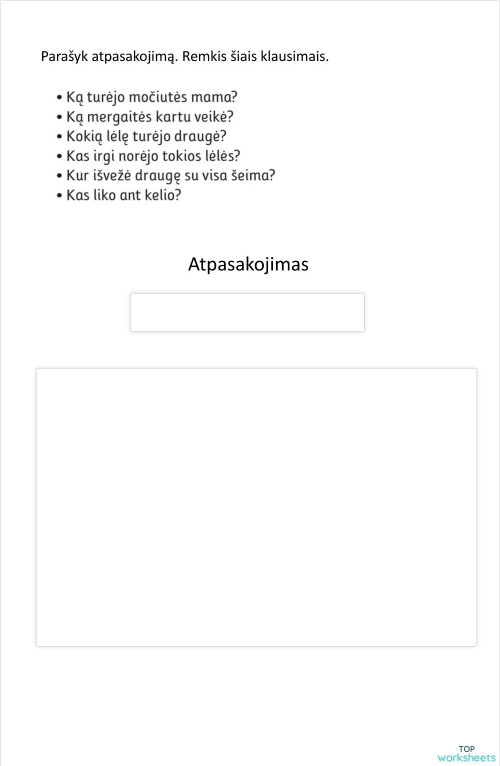 Daiktavardžių linksniai. Interactive worksheet | TopWorksheets