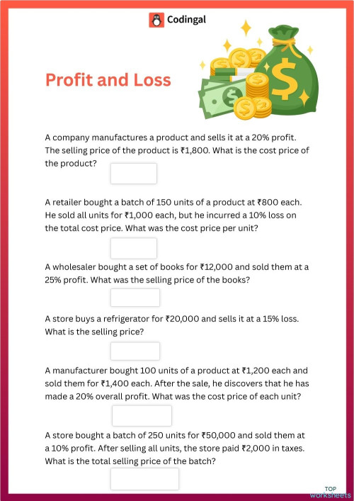 M_G07M04L10_WE02_Profit_and_Loss_6. Interactive worksheet | TopWorksheets