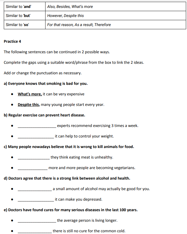 LINKING WORDS / COHESIVE DEVICES / BASIC 01. Interactive worksheet ...