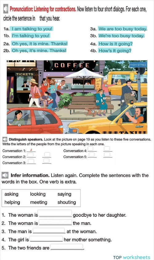 Basic 5 unit 2 lesson a listening. Interactive worksheet | TopWorksheets