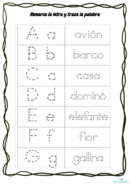 Remarca y traza. Ficha interactiva | TopWorksheets