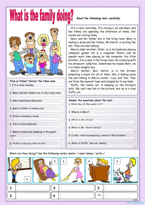 Reading PC. Interactive worksheet | TopWorksheets