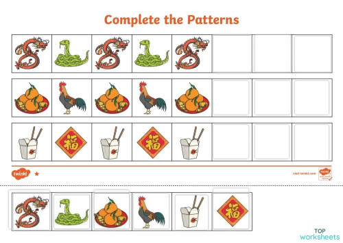 Orchid - Patterns worksheet. Interactive worksheet | TopWorksheets