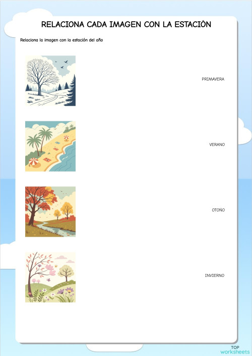 ¿QUÉ ESTACIÓN DEL AÑO ES?. Ficha interactiva | TopWorksheets