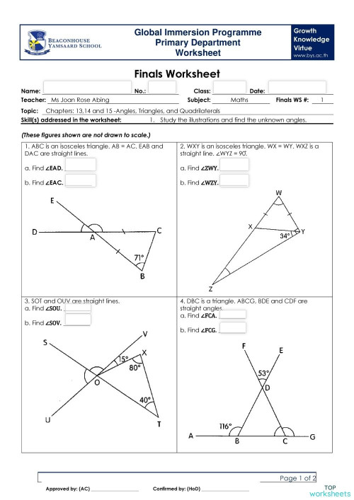 Worksheets for Final Test. Interactive worksheet | TopWorksheets