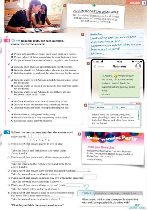 exercise 5, text. Interactive worksheet | TopWorksheets
