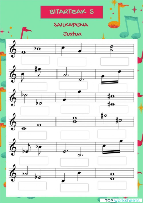 Musika Hizkuntza: interactive worksheets and online exercises ...