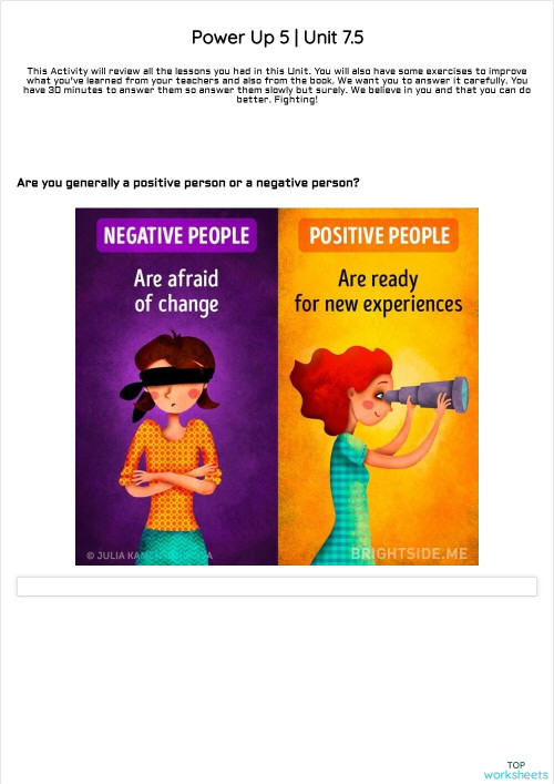 Power Up 5 | Unit 7.5. Interactive worksheet | TopWorksheets