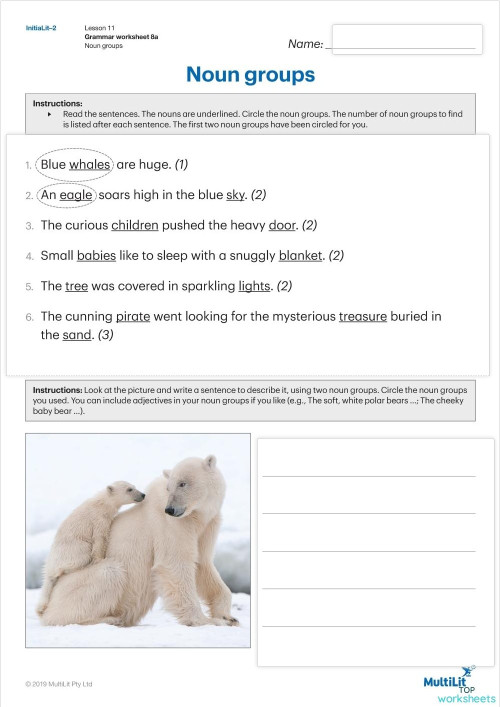 Lesson 11 Noun Groups Worksheet 8. Interactive worksheet | TopWorksheets