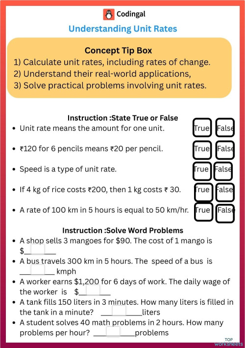 M_G06M06L24_WC02_Understanding Unit Rates. Interactive worksheet ...