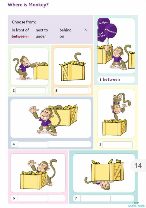Starters - Prepositions. Interactive worksheet | TopWorksheets