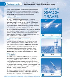 The future of space travel. Interactive worksheet | TopWorksheets