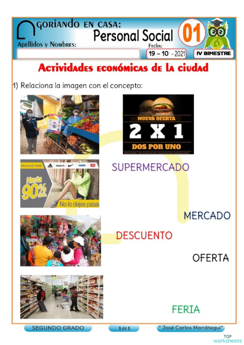 ACTIVIDADES DE LA CIUDAD. Ficha interactiva | TopWorksheets