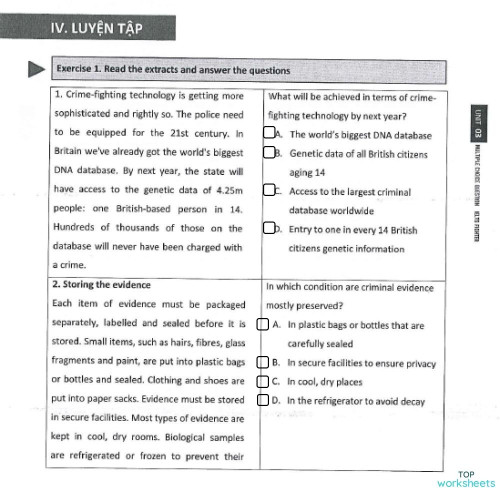 PreF Junior - Reading 3 - Practice Ex 1. Interactive worksheet ...