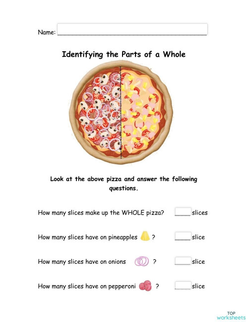 Identify Parts of A WHOLE - HALVES. Interactive worksheet | TopWorksheets