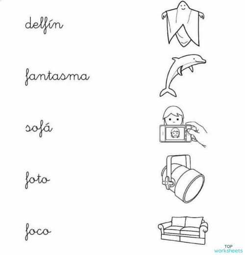 Sílabas: fichas interactivas y ejercicios online | TopWorksheets