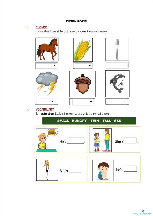 4th grade evaluation - IV bimester. Interactive worksheet | TopWorksheets