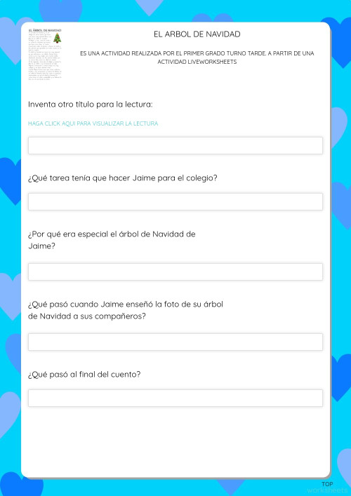 EL ARBOL DE NAVIDAD. Ficha interactiva | TopWorksheets