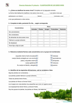 Los cinco reinos y la clasificación de los animales y las plantas ...