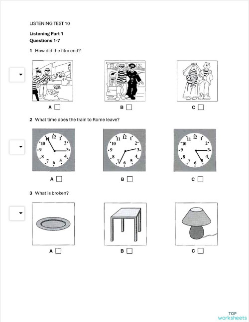 SAT_Listening practice_Test 10. Interactive worksheet | TopWorksheets