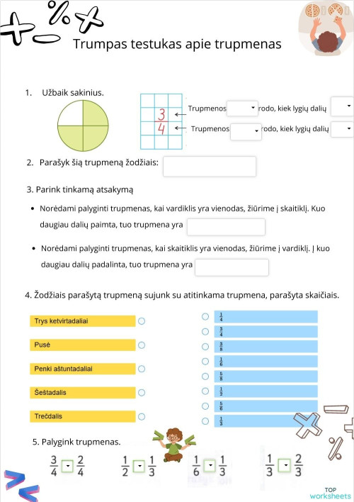 Matematika: interactive worksheets and online exercises | TopWorksheets