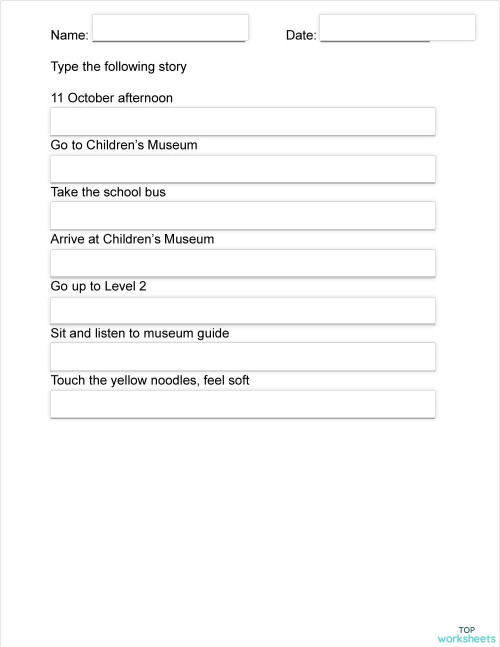 A - Go Children's Museum. Interactive worksheet | TopWorksheets