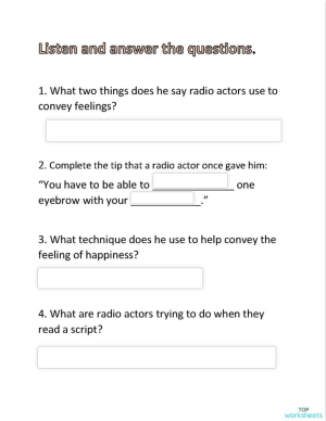 Listening for details 2. Interactive worksheet | TopWorksheets