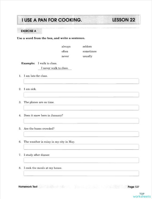 Lesson 22 review. Ficha interactiva | TopWorksheets