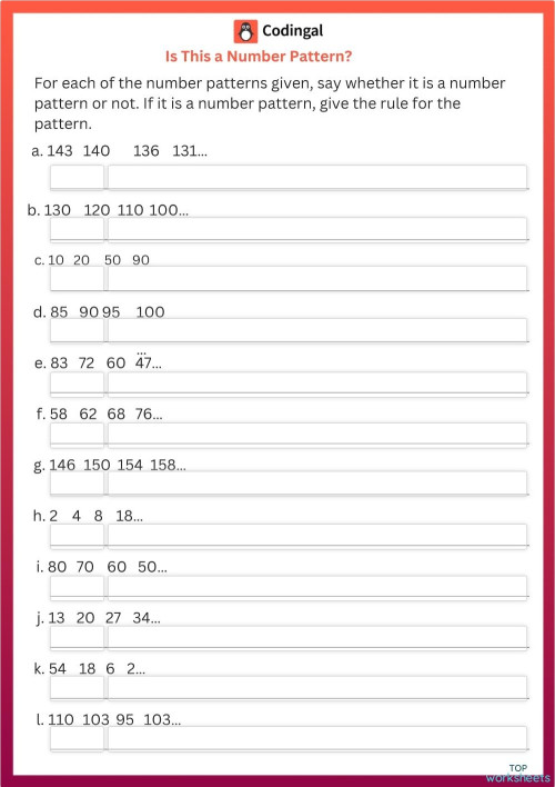 M_G04M19L60_WA02_recogining_number_patterns_YesorNo. Interactive worksheet | TopWorksheets