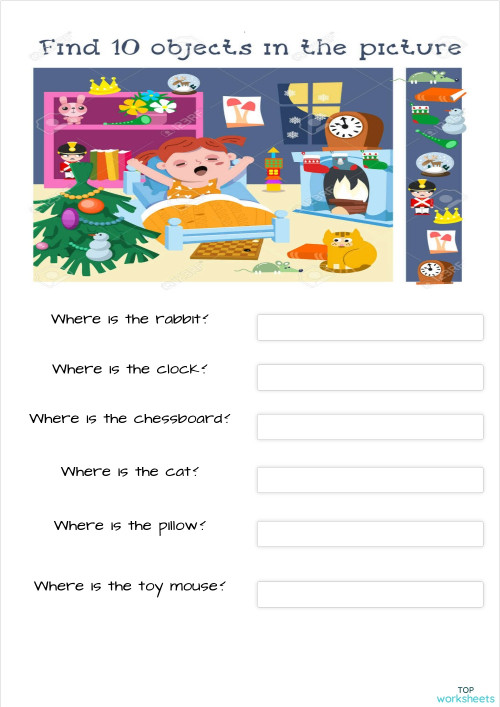 Where is it? - Prepositions of place. Interactive worksheet | TopWorksheets