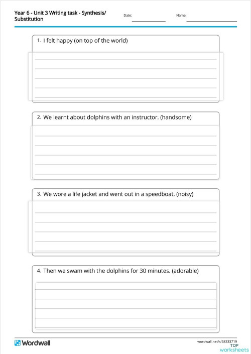 Writing concise sentences. Interactive worksheet | TopWorksheets