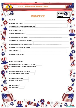 1ER YEAR INTERR BE. Interactive worksheet | TopWorksheets