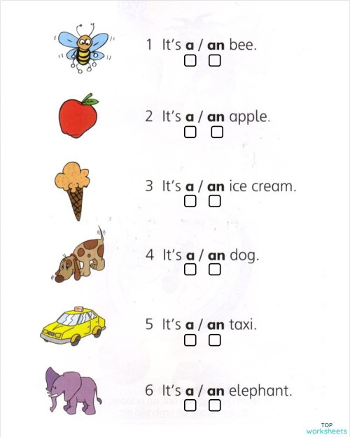 a or an part 2. Interactive worksheet | TopWorksheets