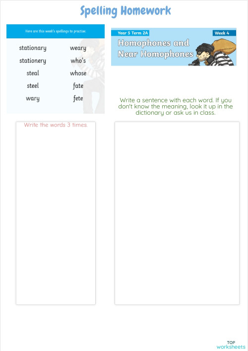 Spellings 2A4 HFW 9. Interactive worksheet | TopWorksheets