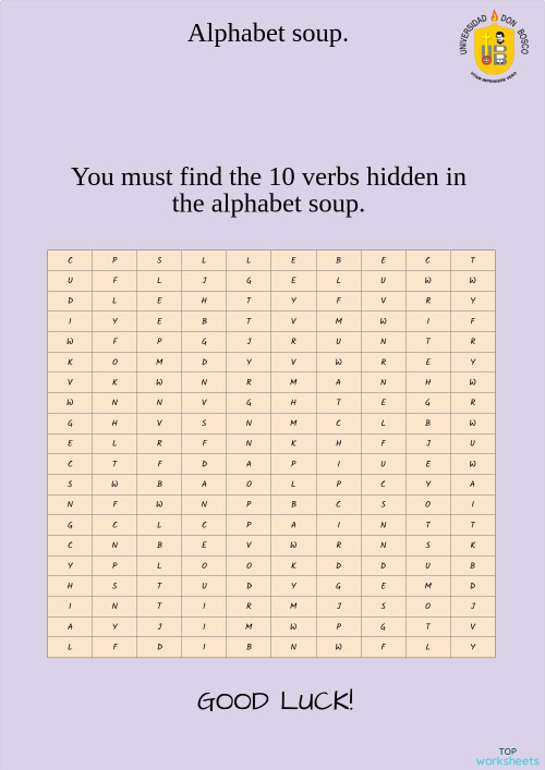 Alphabet soup. Interactive worksheet | TopWorksheets