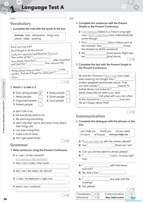 go getter 3 unit 1 test. Interactive worksheet | TopWorksheets
