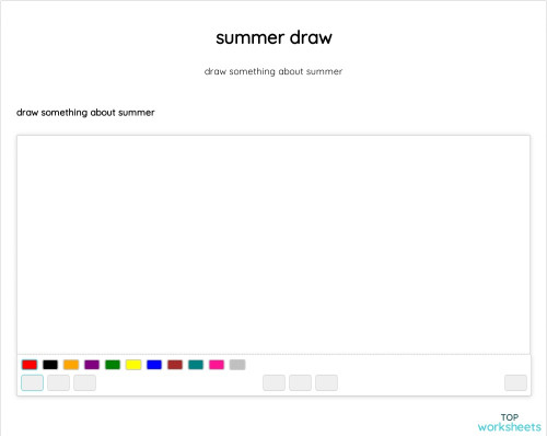 summer draw. Interactive worksheet | TopWorksheets