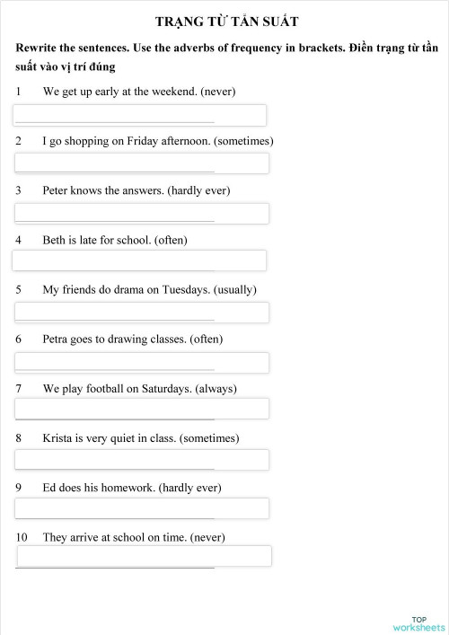 TRANG TU TAN SUAT. Interactive worksheet | TopWorksheets