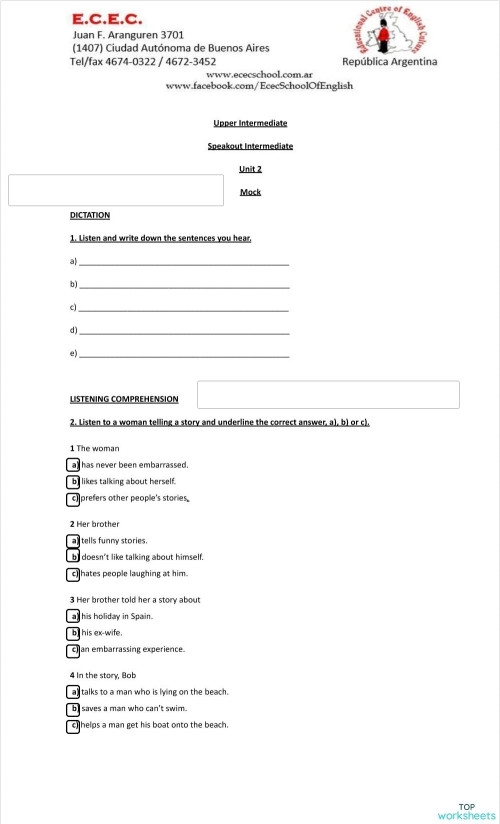 HW - Mock unit. Interactive worksheet | TopWorksheets
