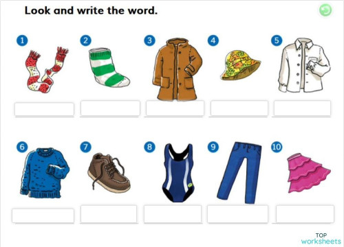 clothes -funformovers. Interactive worksheet | TopWorksheets