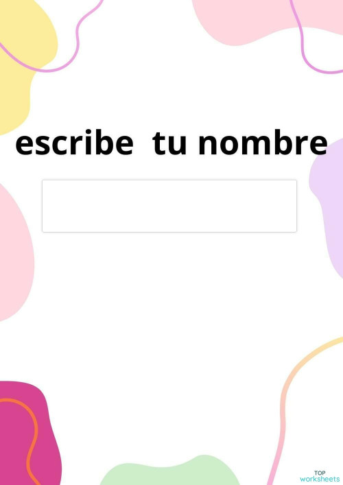escribe tu nombre. Ficha interactiva | TopWorksheets