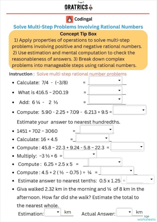 Grade 6 19. Interactive worksheet | TopWorksheets