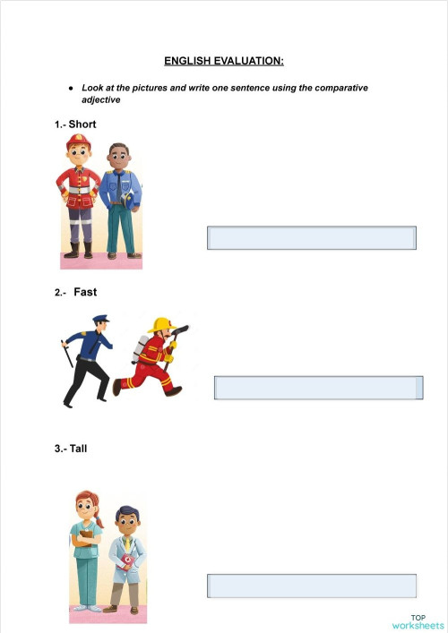 3rd grade English evaluation - Unit 6. Ficha interactiva | TopWorksheets